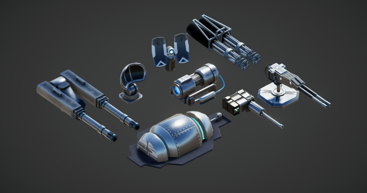 Sci-Fi turrets and weapon systems | 3D Weapons | Unity Asset Store