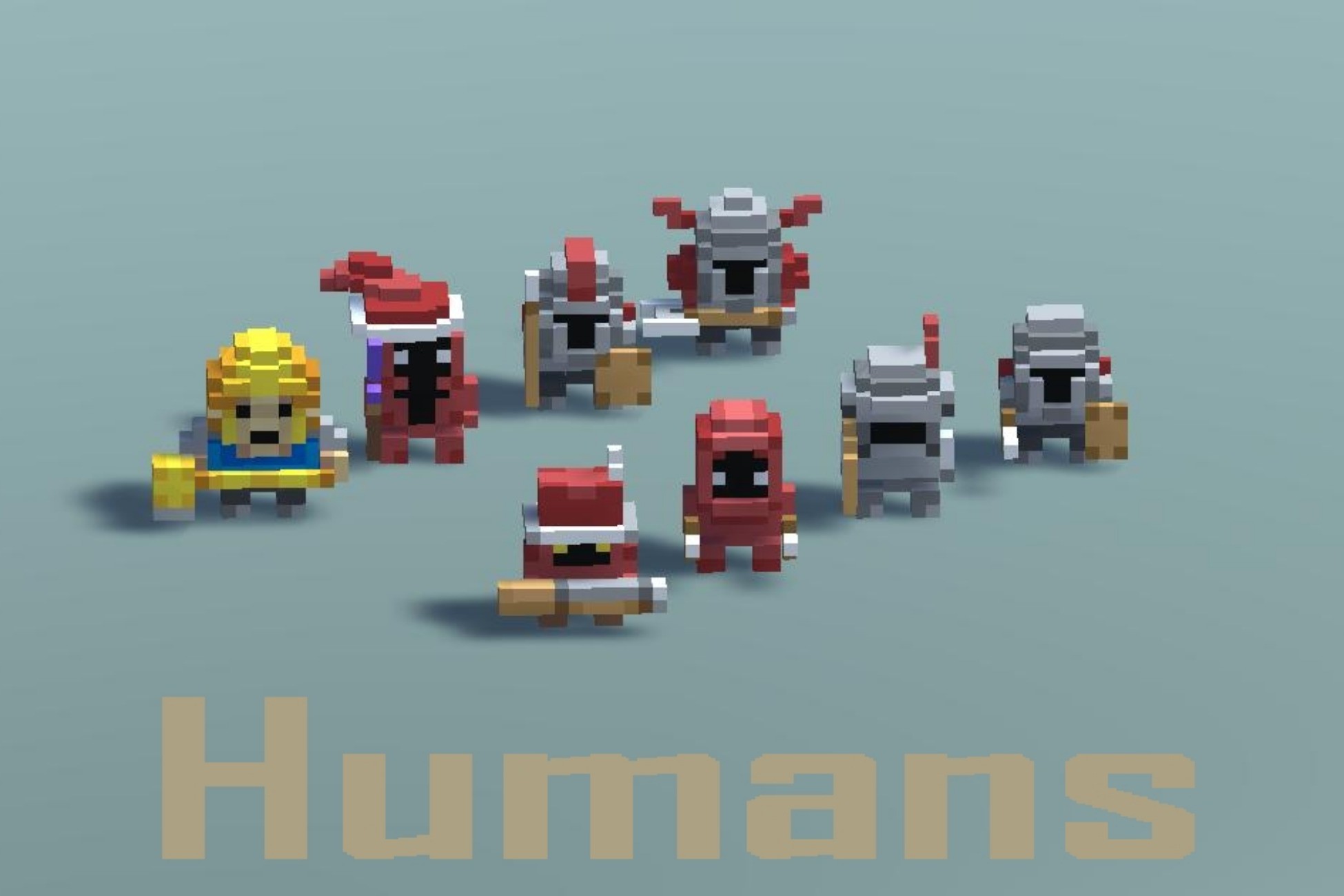 3D-Voxel Animated models - Humans | 3D Creatures | Unity Asset Store