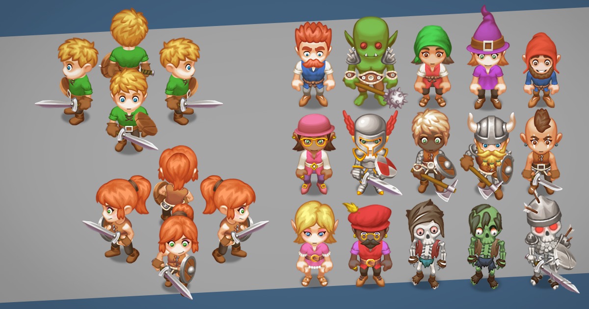 2D Customizable Characters | 2D Characters | Unity Asset Store