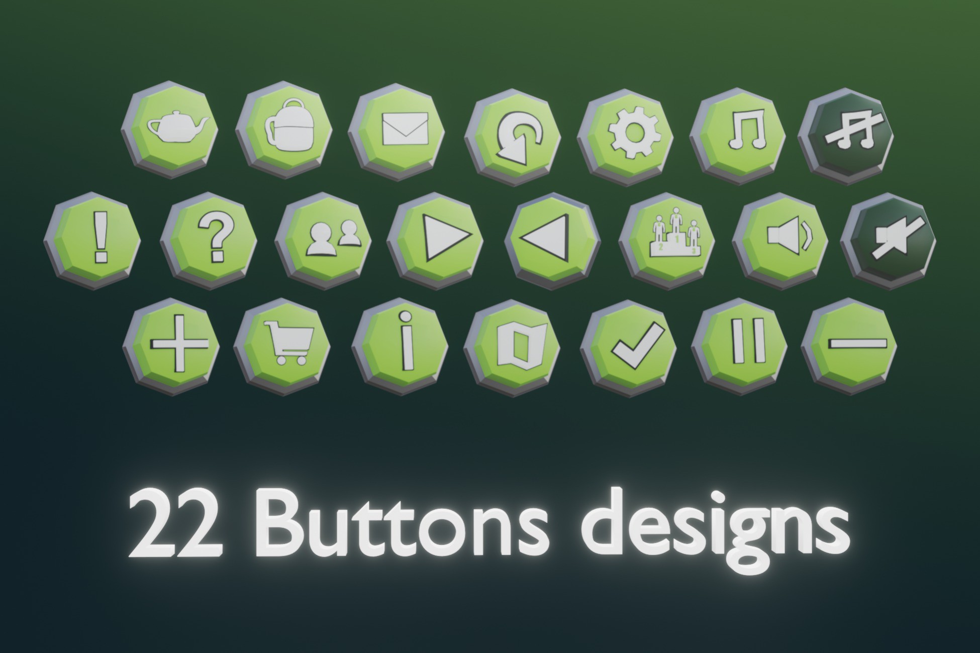 UI Icons - 3D Low Poly Style | 2D Icons | Unity Asset Store
