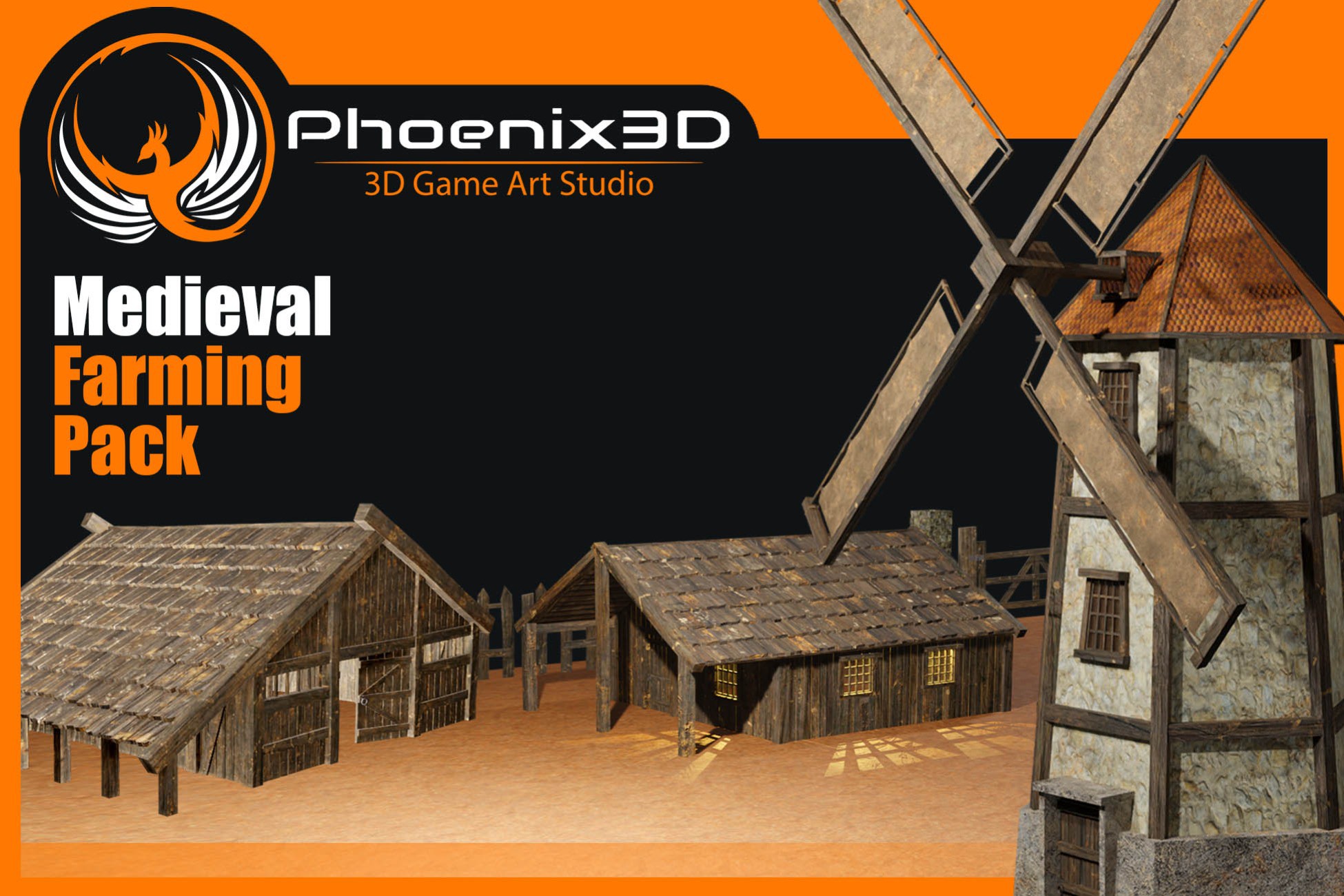 P3D: Medieval Farm Buildings And Tools | 3D 역사적 건조물 | Unity Asset Store