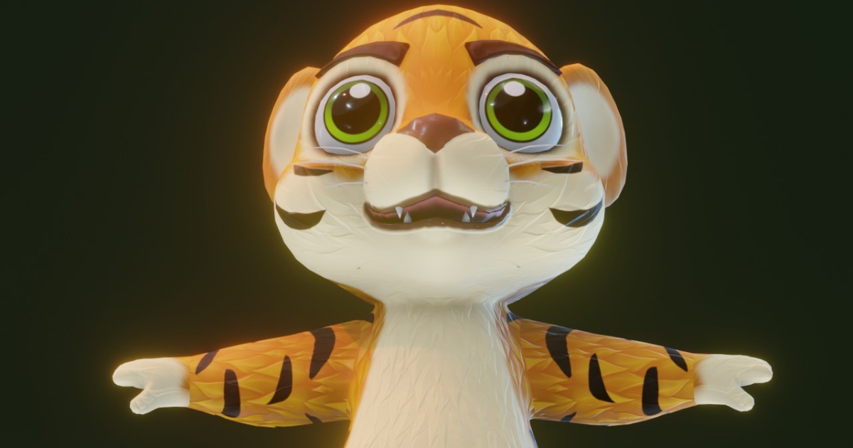 Cartoon Tiger Rigged 3D Model | Characters | Unity Asset Store