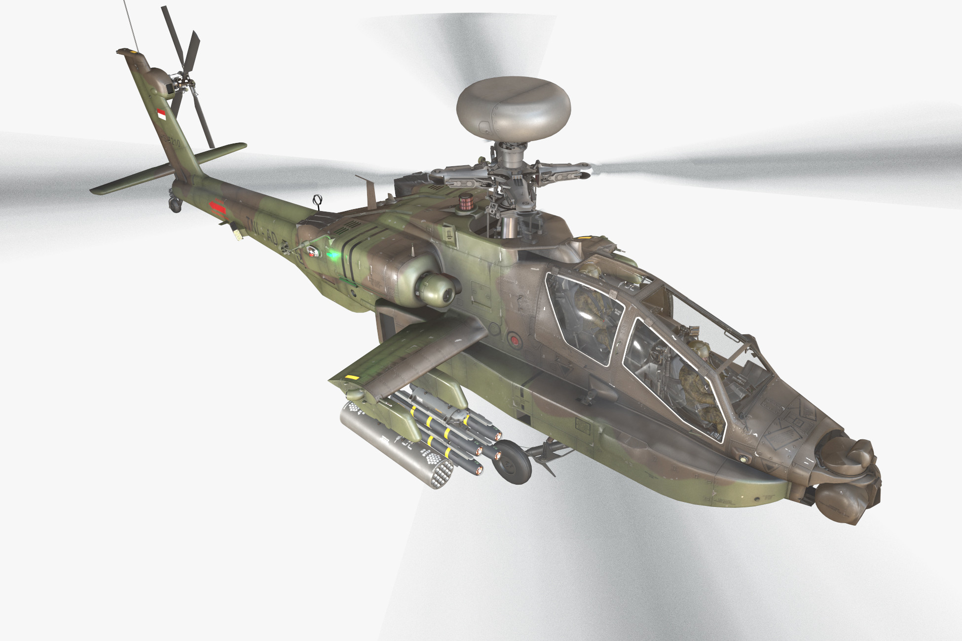 Apache AH-64E Guardian Indonesia Complex Animation | 3D 飞机 | Unity ...