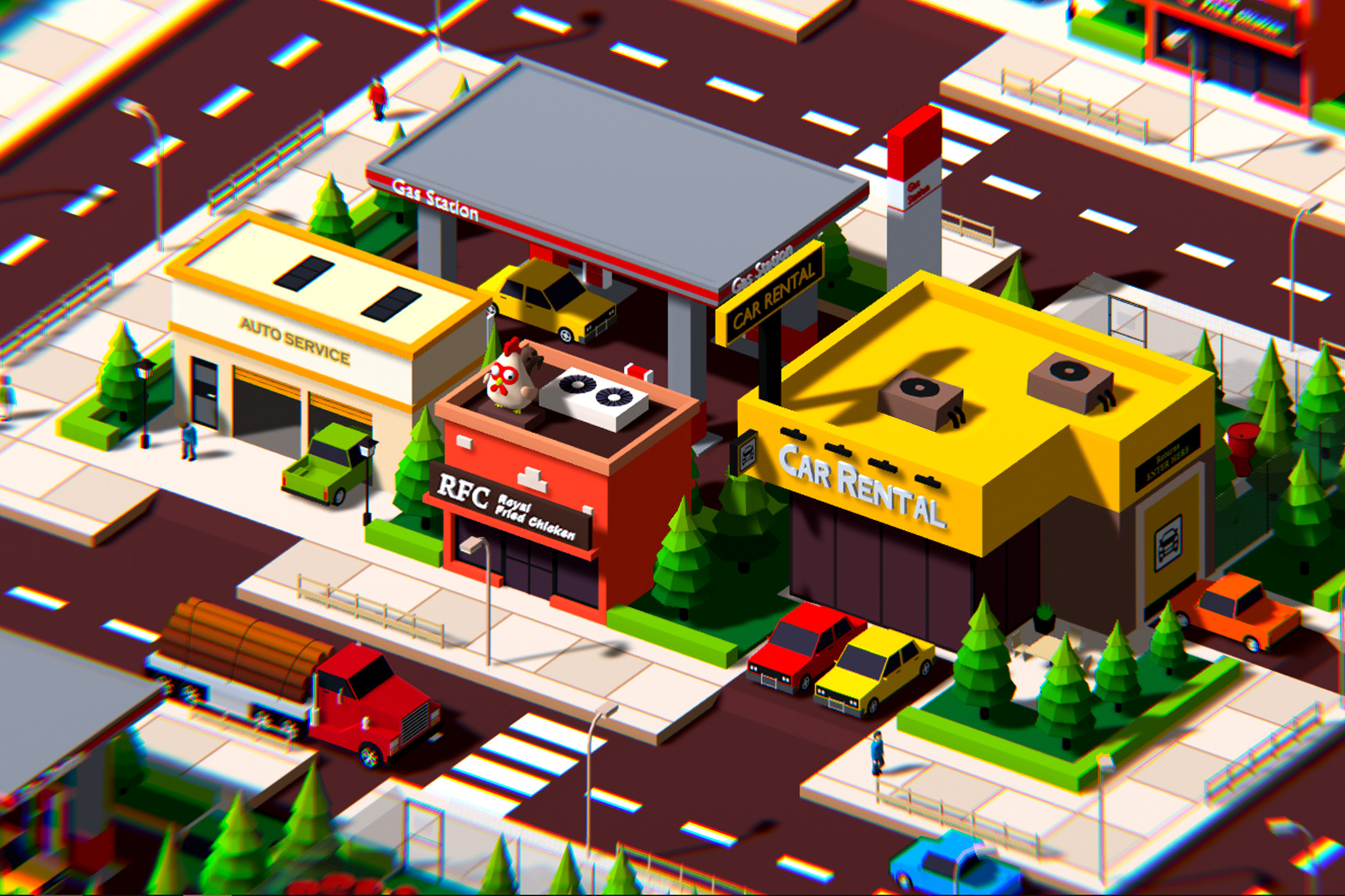 Low Poly City Block B | 3D Urban | Unity Asset Store