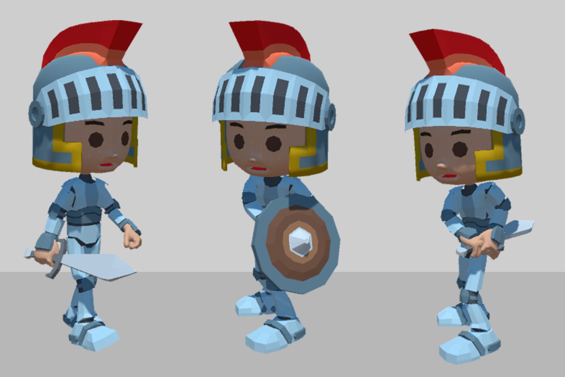 3D Character #035 - Knight Male - Animated - Low Poly - FBX | 3D ...