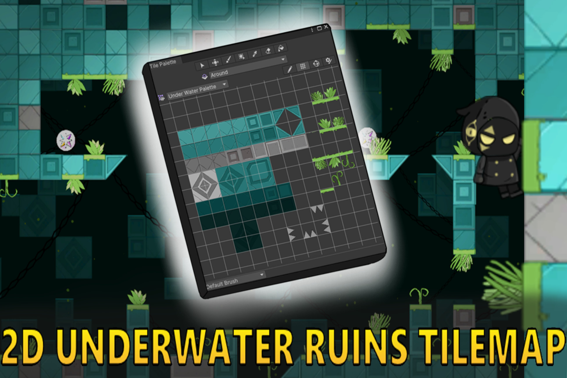 2D Platformer Tilemap Pack – Underwater Ruins Theme by Aether2D
