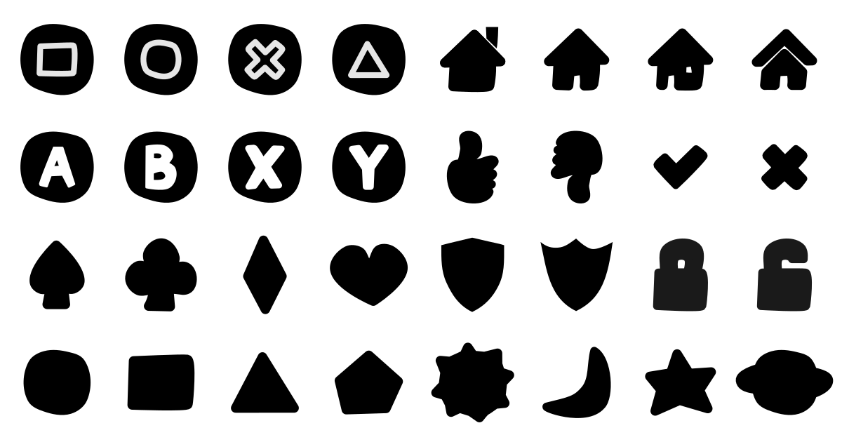 hand drawn 2D icons | 2D Characters | Unity Asset Store