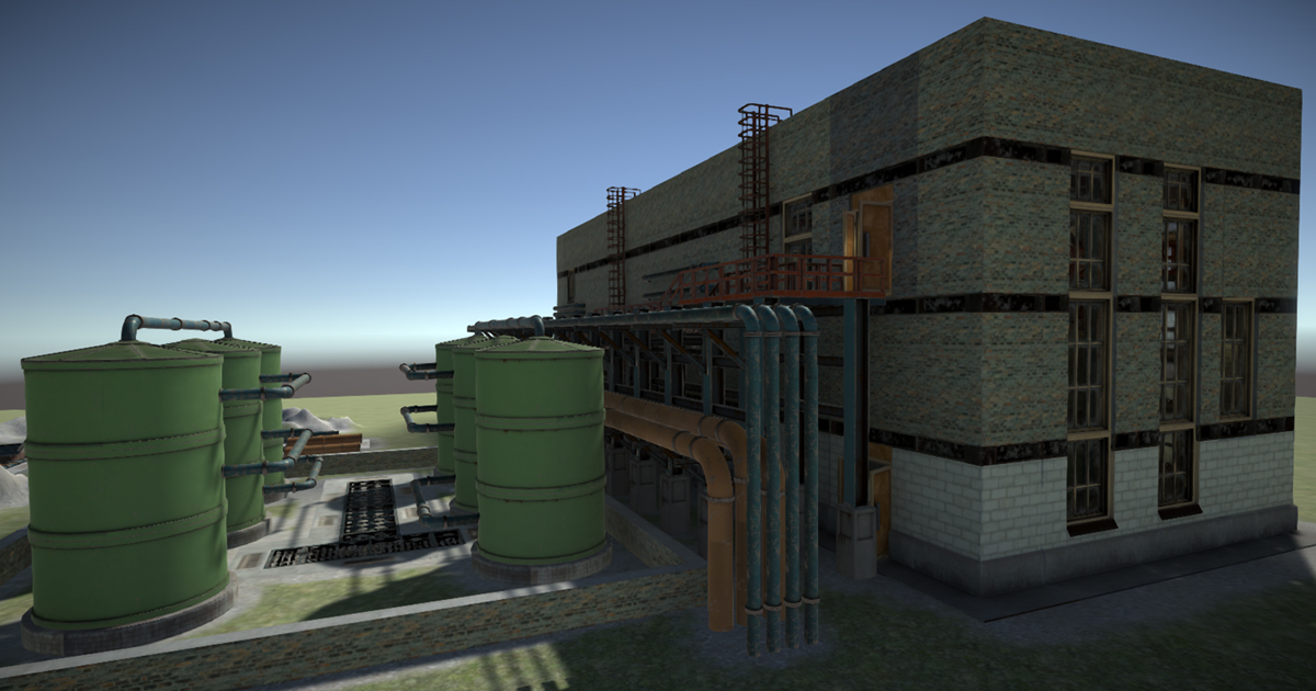 Modular factory environment B | 3D Industrial | Unity Asset Store