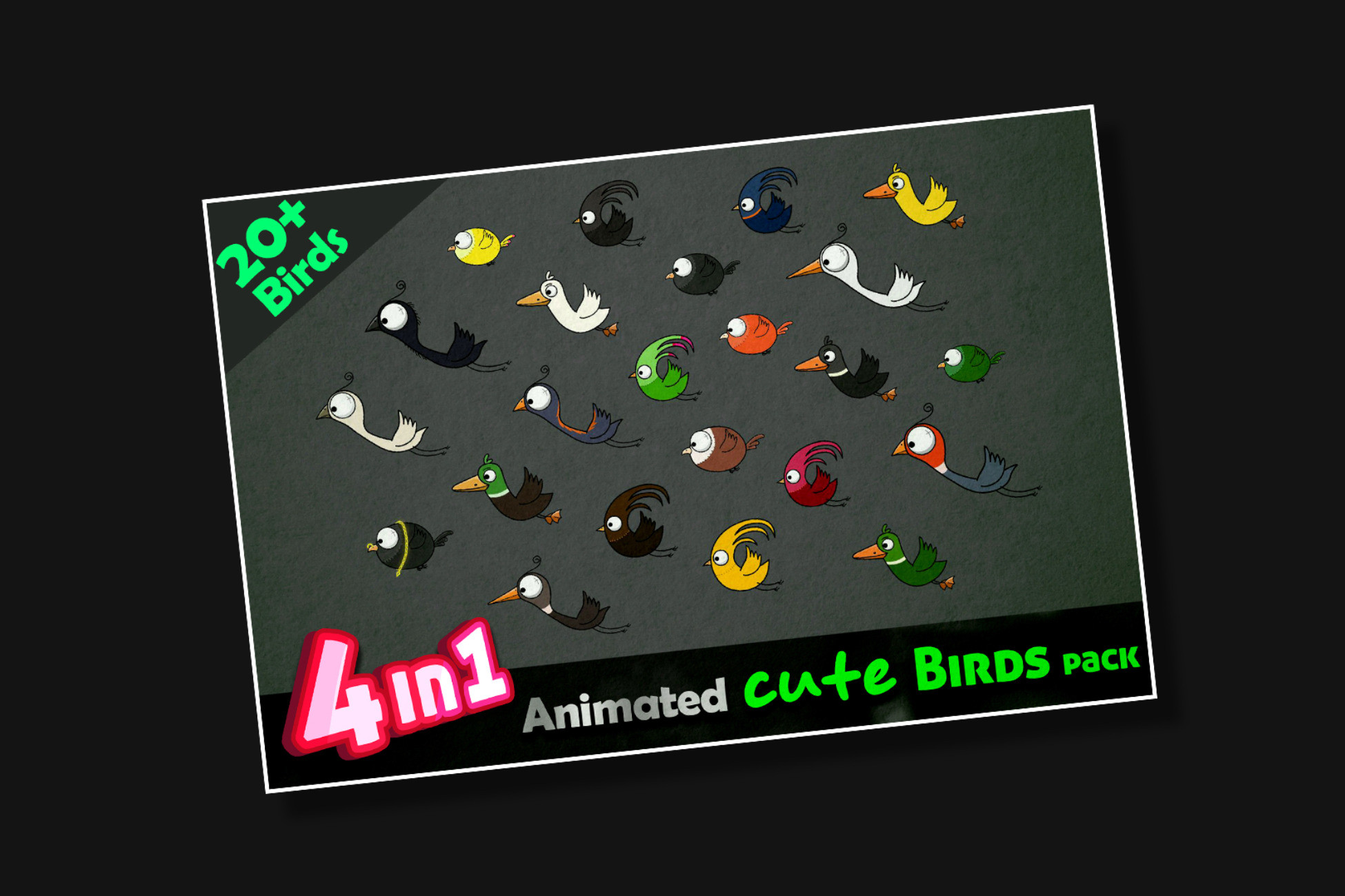 2D Cute Birds pack(4 in 1) | 2D Characters | Unity Asset Store