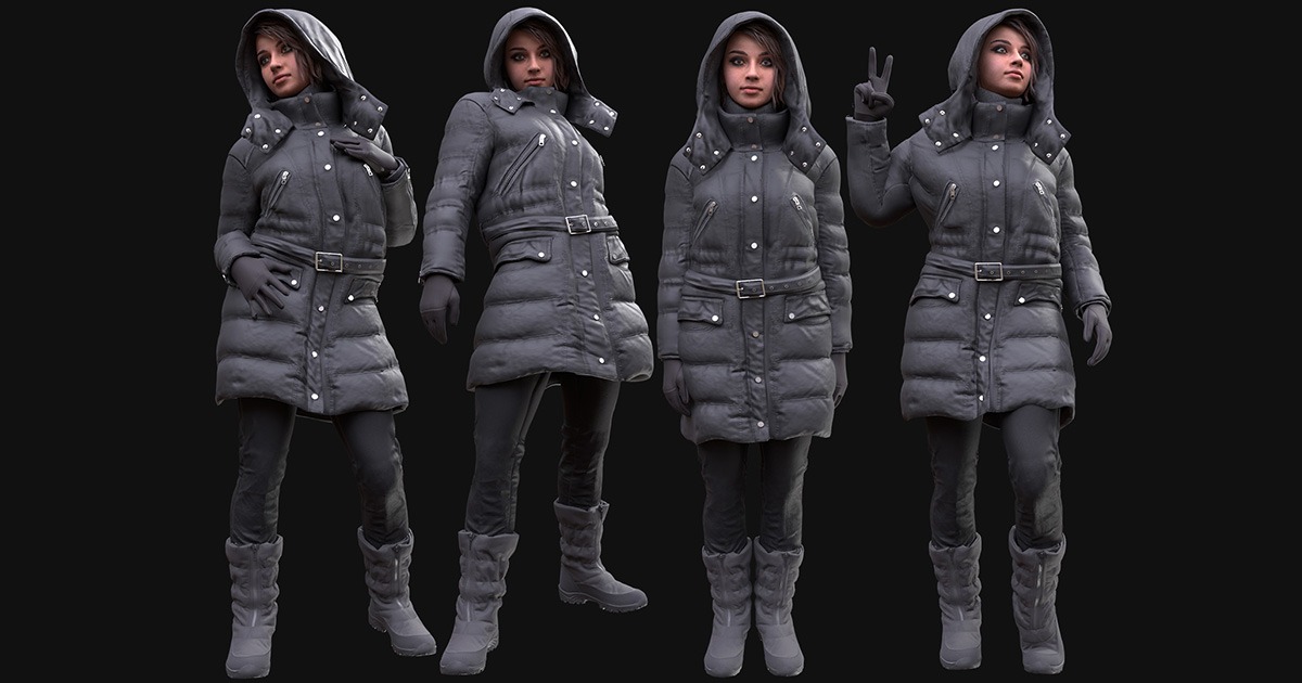 Woman in Winter Outfit 5 - Rigged | 3D Characters | Unity Asset Store