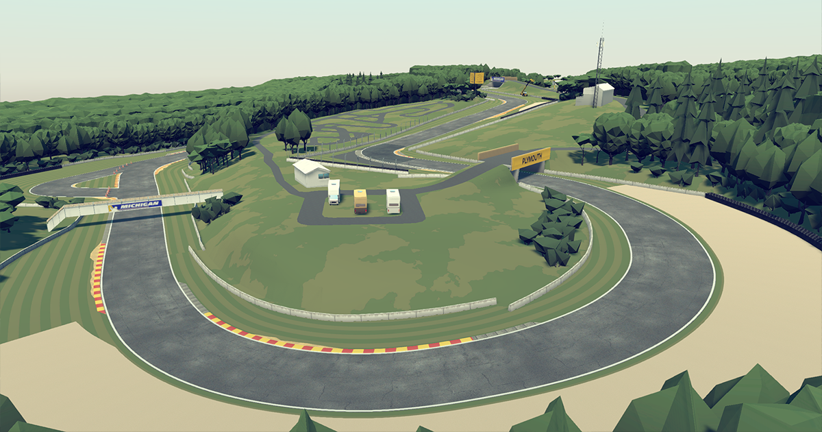 Cartoon Race Track Plymouth | 3D Roadways | Unity Asset Store