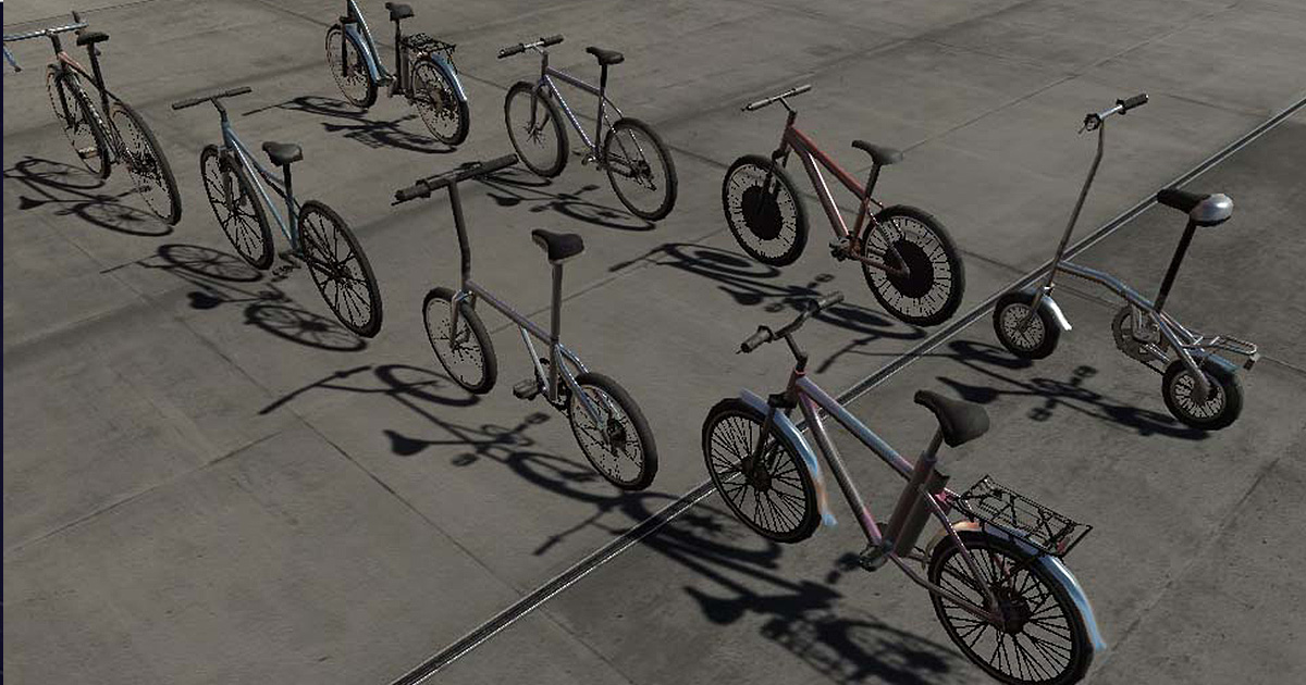 Bicycle set | 3D 지상 | Unity Asset Store