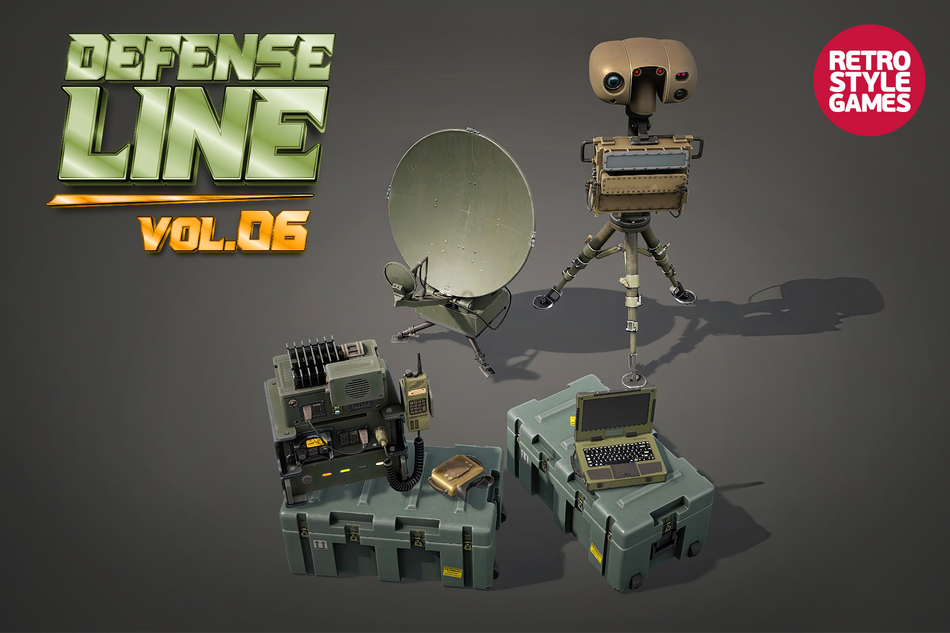 Defense Line Vol.6 - Wireless Warfare | 3D Weapons | Unity Asset Store