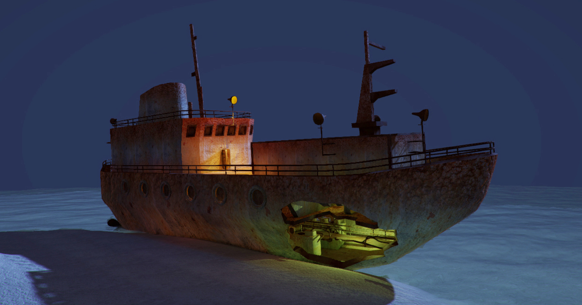 Shipwreck and Rusty Ship With Interior | 3D Environments | Unity Asset ...