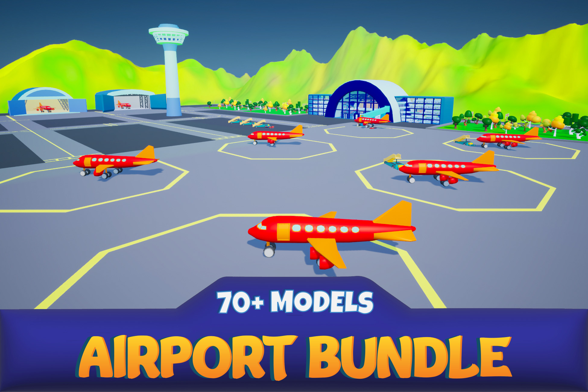 Airport Environment v2.0 | 3D 都市 | Unity Asset Store