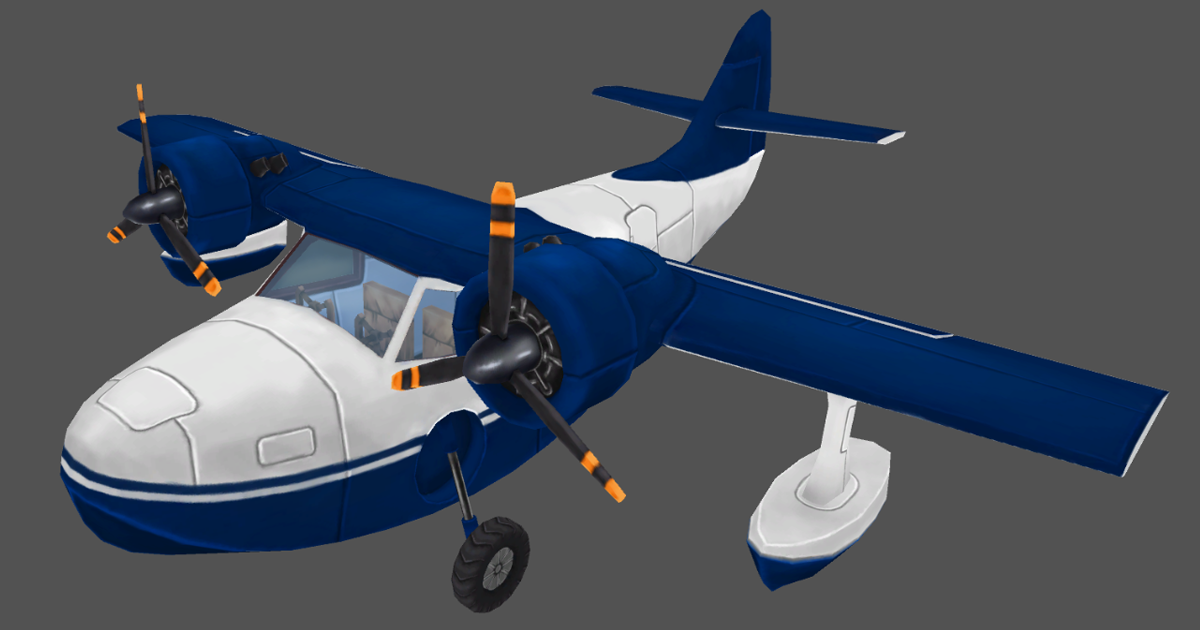 Twin-engine seaplane | 3D Air | Unity Asset Store