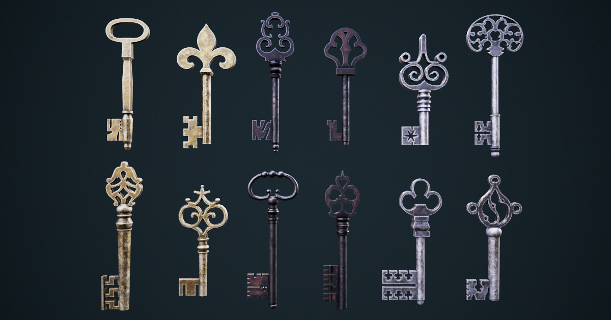 Medieval Keys and Locks | 3D Props | Unity Asset Store