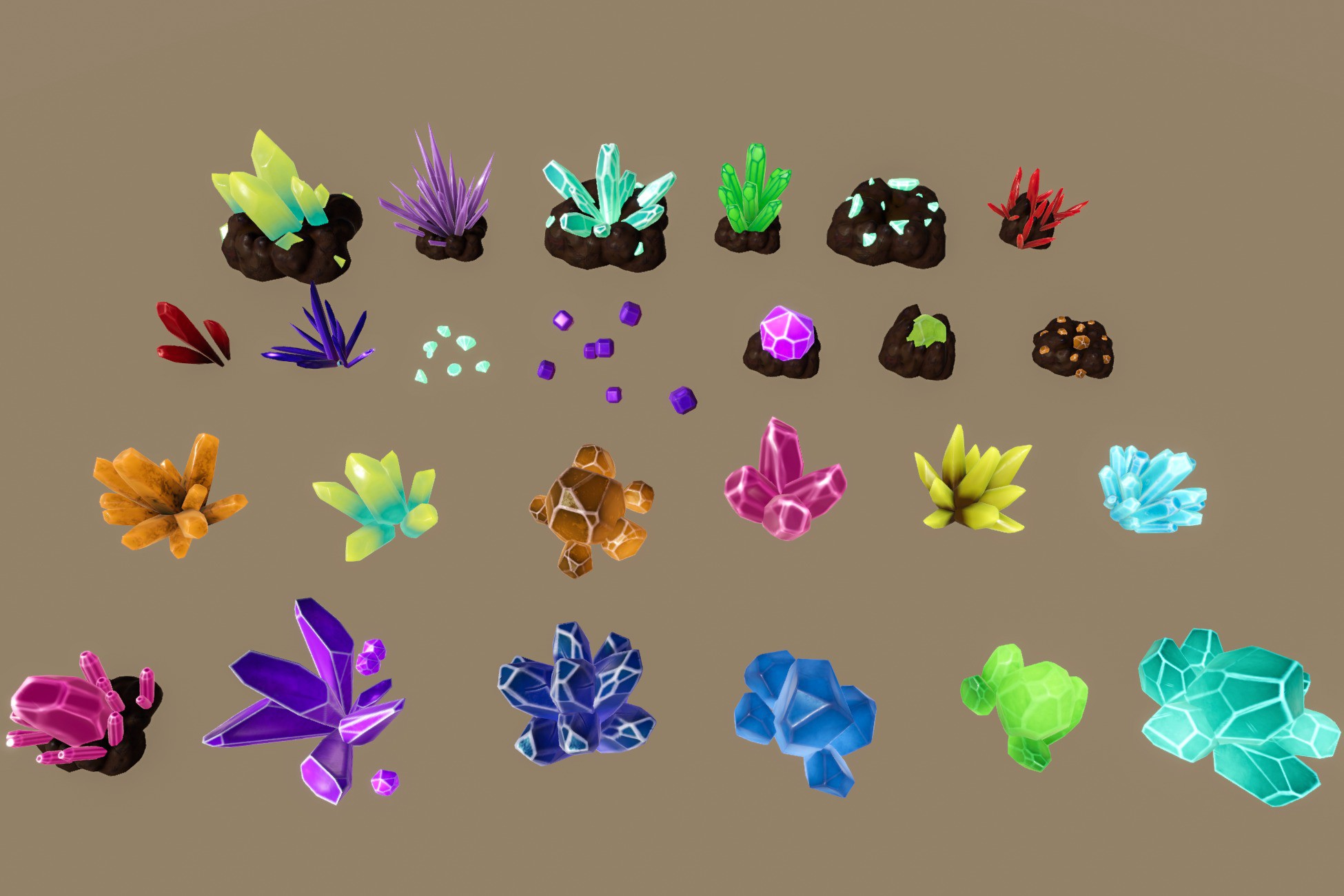 Stylized Crystals | 3D 小道具 | Unity Asset Store