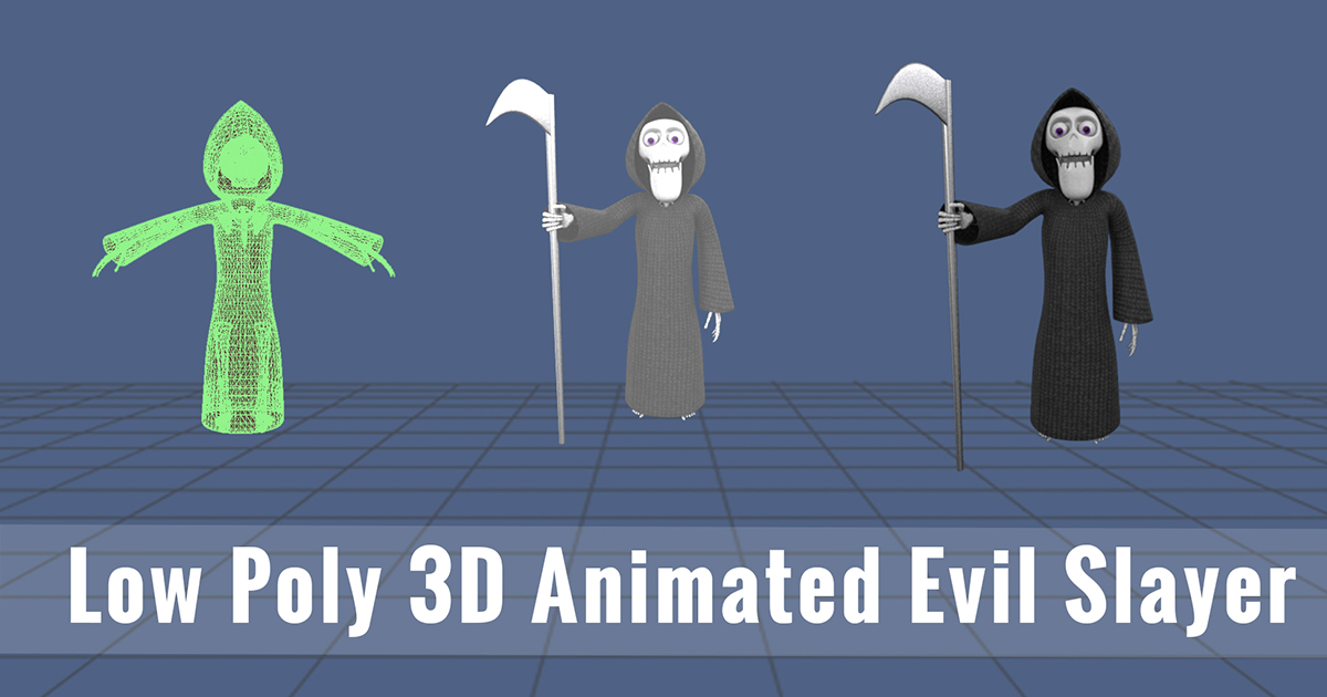 Low Poly 3D Animated Evil Slayer | 3D Characters | Unity Asset Store