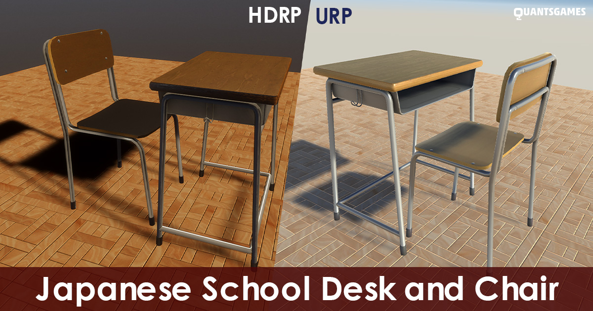 Japanese School Class Desk and Chair | 3D Urban | Unity Asset Store