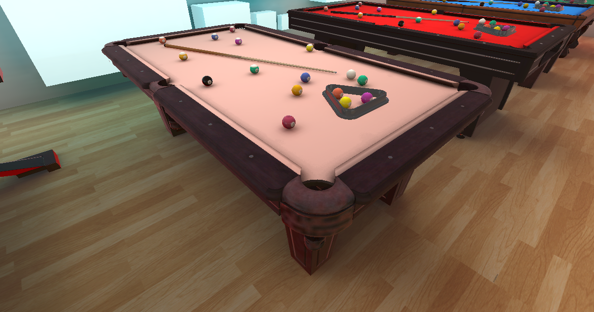 Pool Table #4 - (Snooker Billiard Model) | 3D Interior | Unity Asset Store
