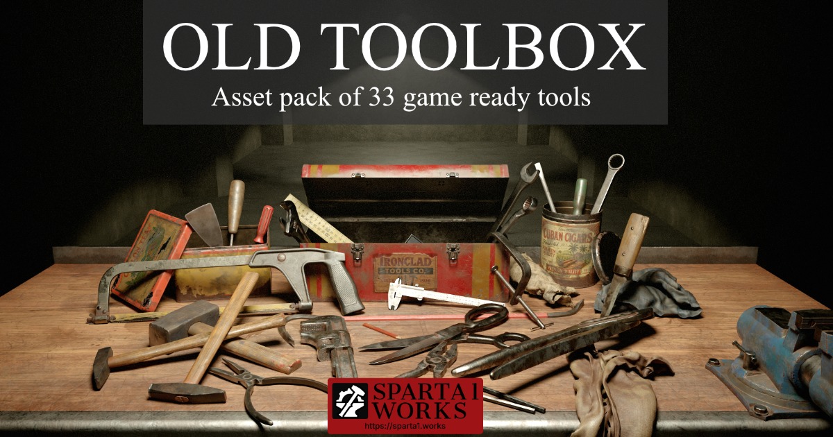Old Toolbox - 33 assets pack | 3D Tools | Unity Asset Store