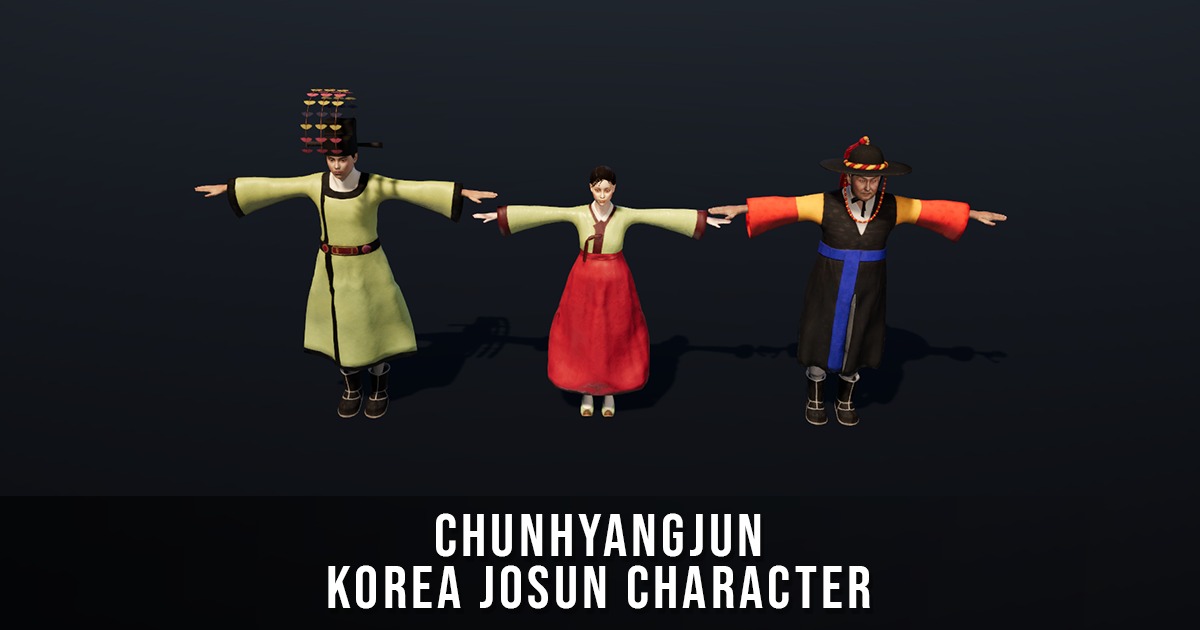 Korea Josun Character - ChunHyangJun | 3D Characters | Unity Asset Store