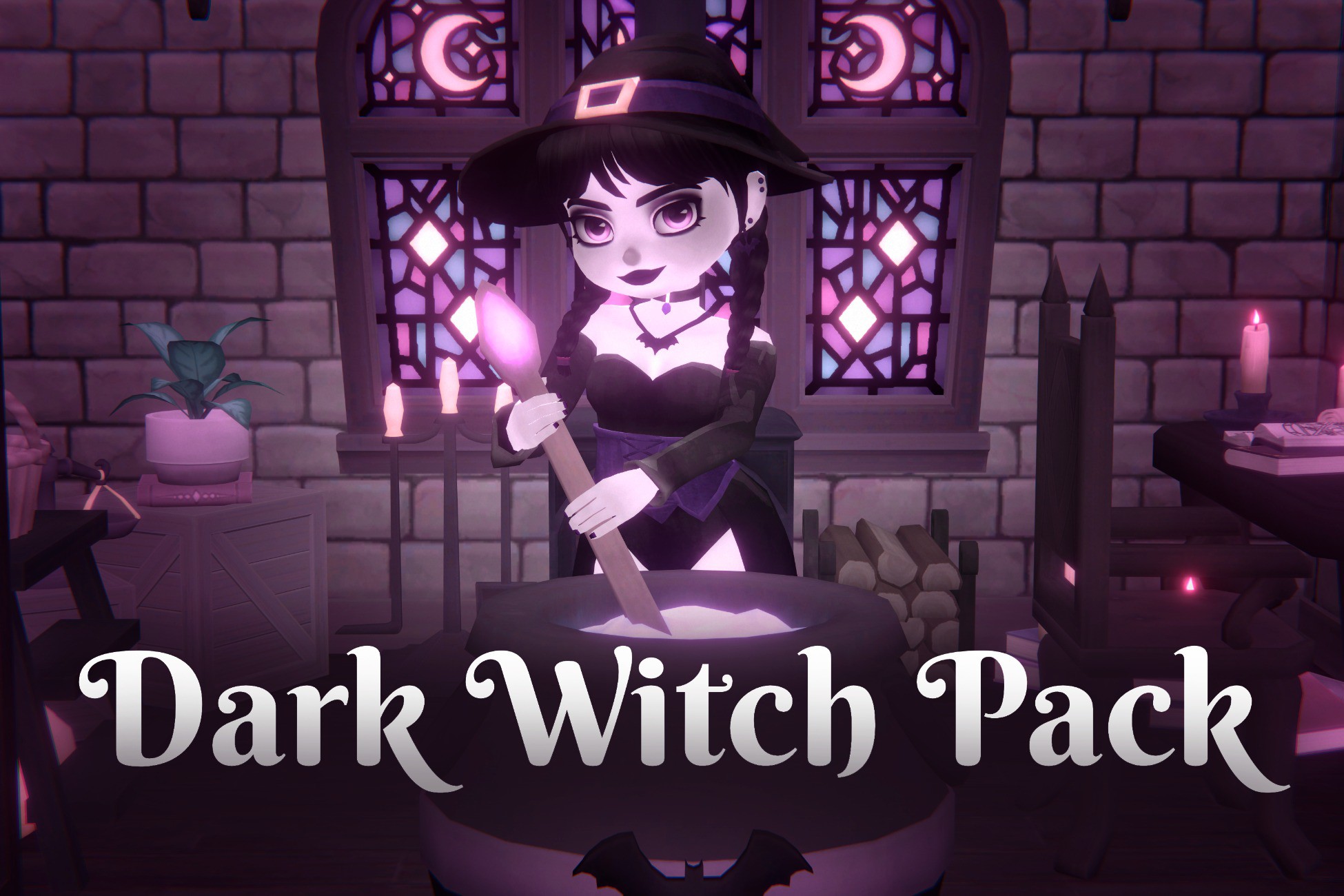 Dark Witch Pack: House and Witch | 3D Fantasy | Unity Asset Store