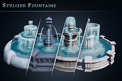 Stylized Fountains | Unity AssetStore Price down information