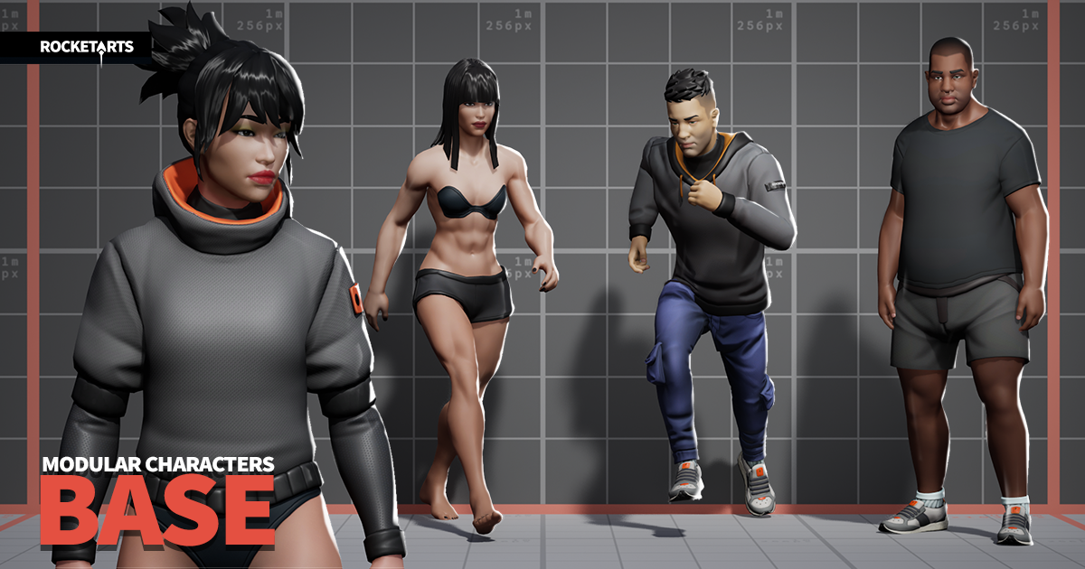 Stylized Modular Characters | 3D Humanoids | Unity Asset Store