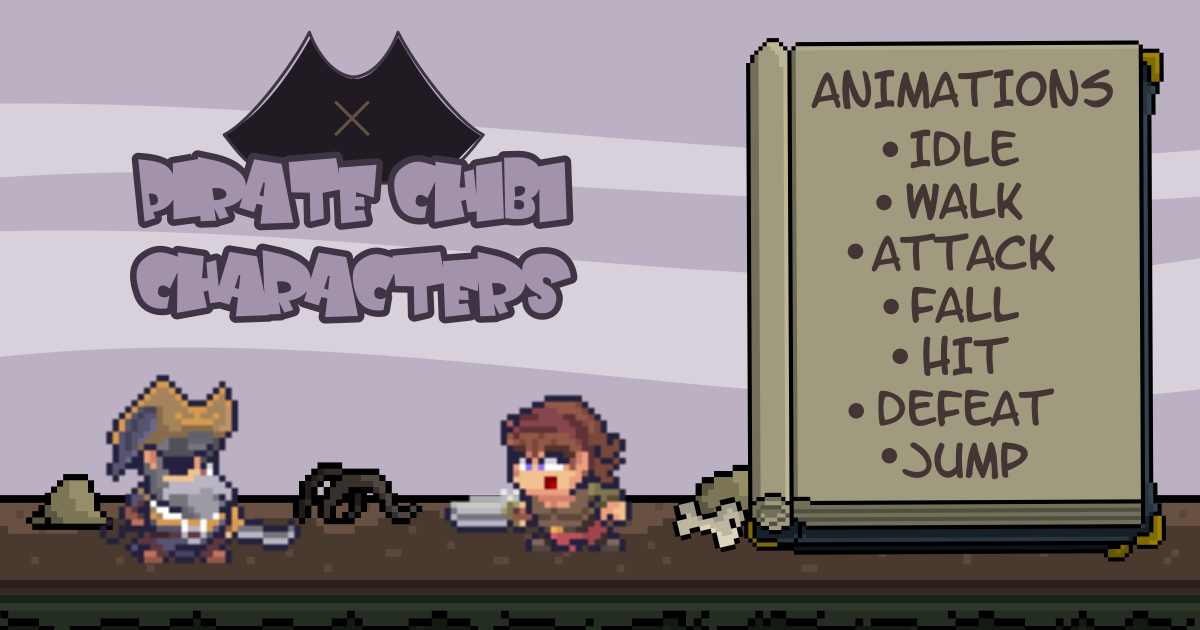 PIRATE CHIBI CHARACTERS | 2D Characters | Unity Asset Store