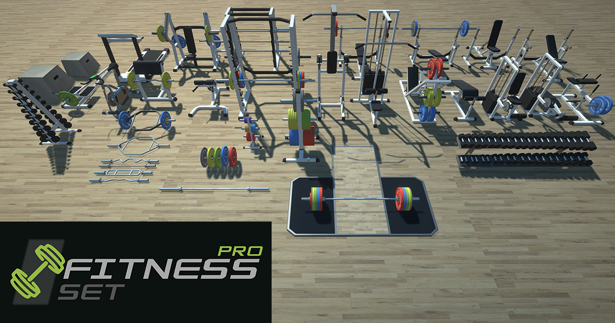 Fitness Set PRO | 3D Interior | Unity Asset Store