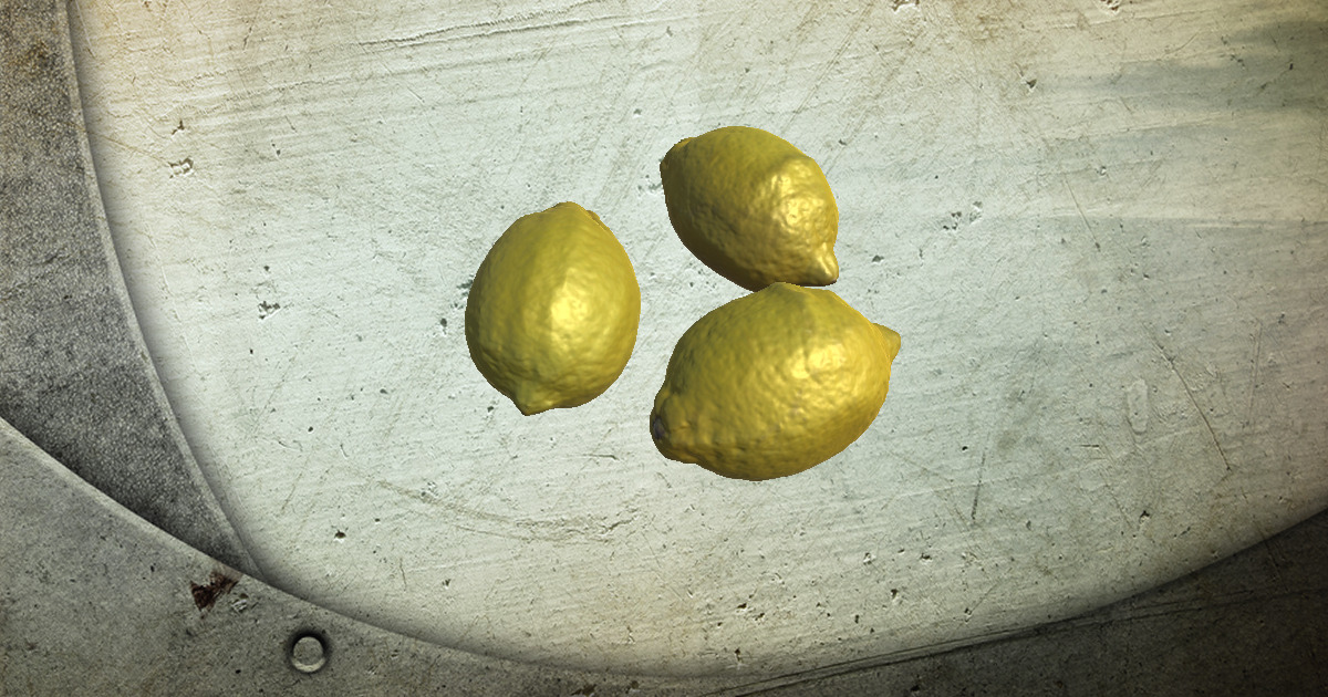 Scanned Lemon | 3D Food | Unity Asset Store