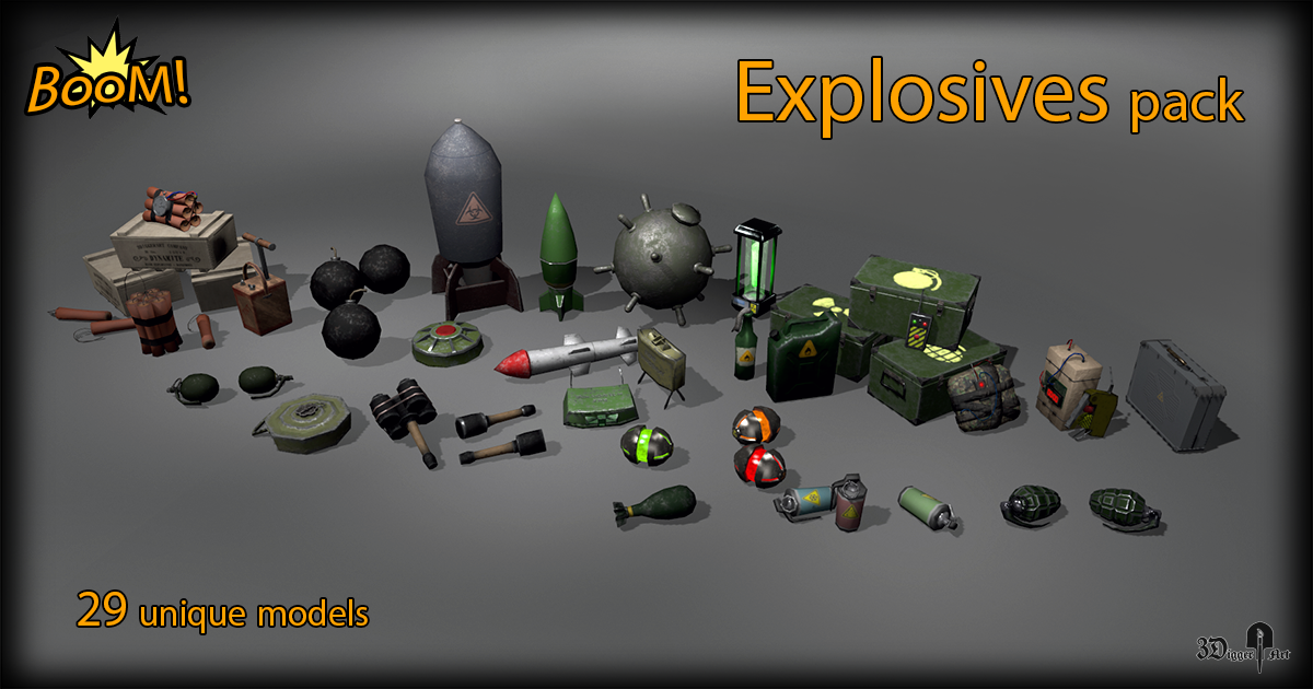 Explosives and bombs pack | 3D 무기 | Unity Asset Store