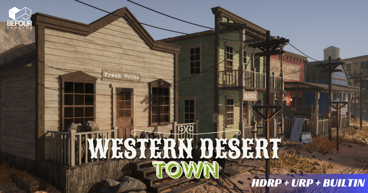 Western Desert Town Environment | 3D Environments | Unity Asset Store