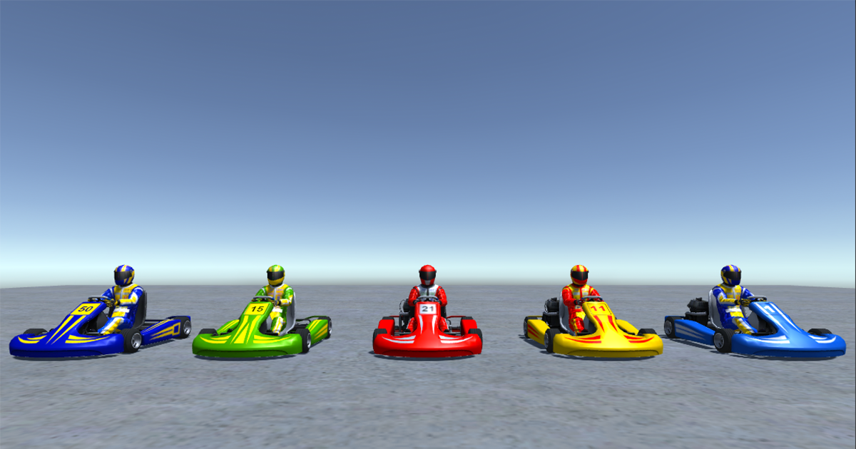 5 Low Poly Karts With Player Pack - 1 | 3D Land | Unity Asset Store