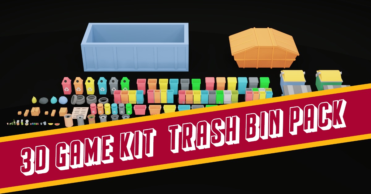 3D Game Kit-Trash Bin Pack | 3D Environments | Unity Asset Store