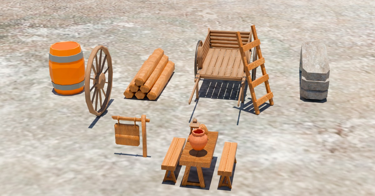 AIRIDev Village Props | 3D Props | Unity Asset Store