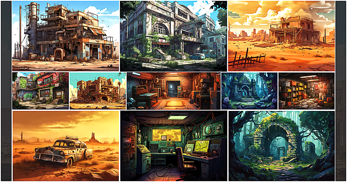 BACKGROUND - Stylized Post Apocalyptic 1 | 2D Environments | Unity ...