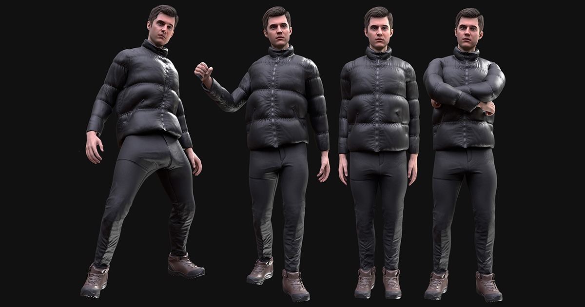 Man in Winter Outfit 1 - Rigged | 3D Characters | Unity Asset Store