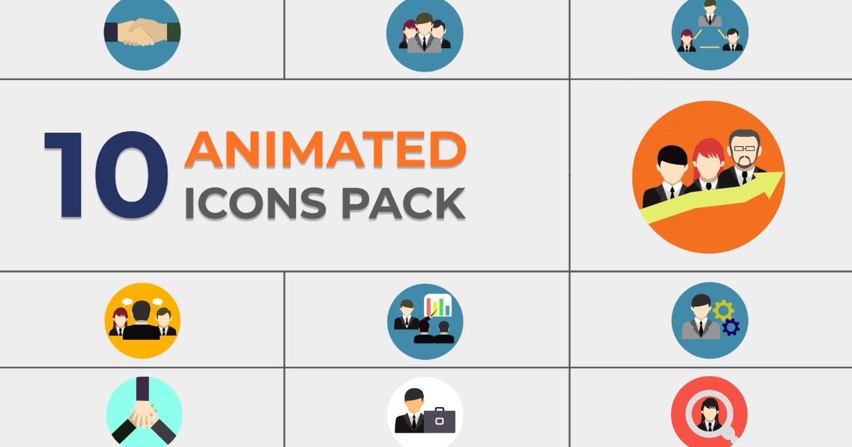 Animated Business Icons V1 | 2D Textures & Materials | Unity Asset Store