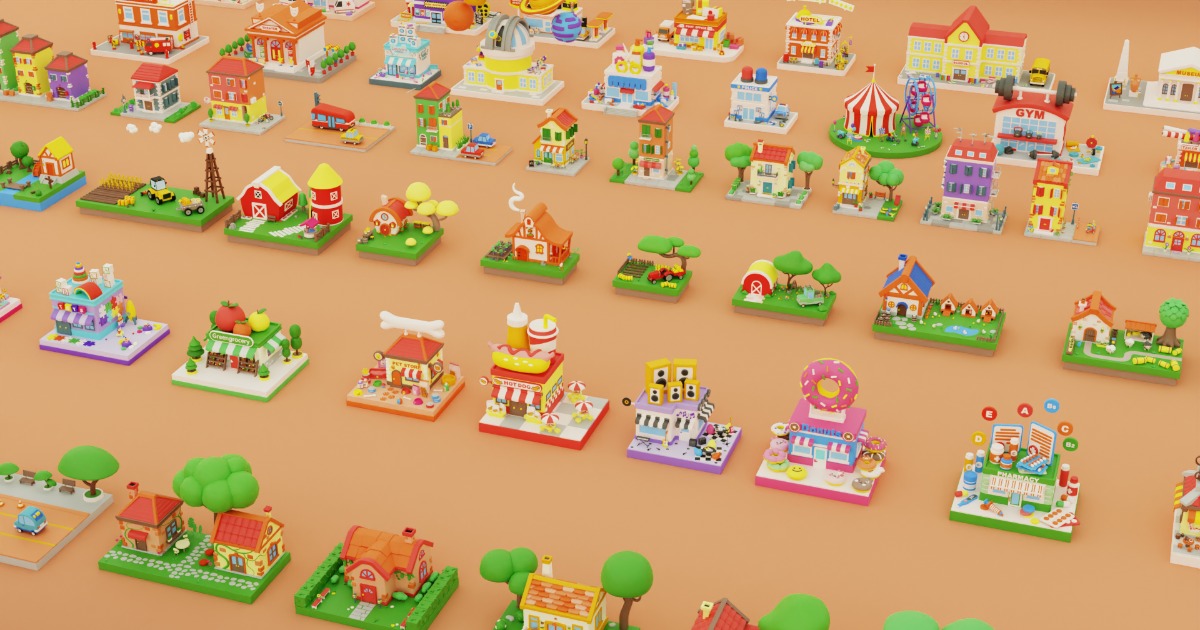 MEGA PACK Cozy Cartoon World Exterior | 3D Exterior | Unity Asset Store