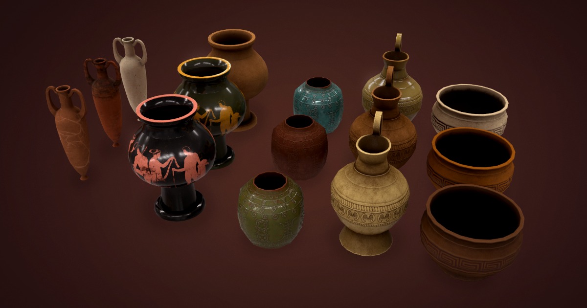 Vase collection | 3D Props | Unity Asset Store