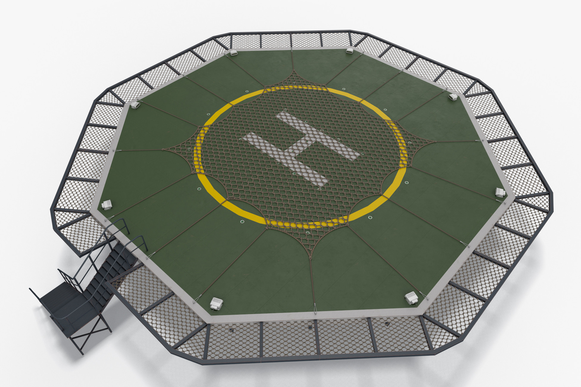 Helipad With Net (323) | 3D Exterior | Unity Asset Store