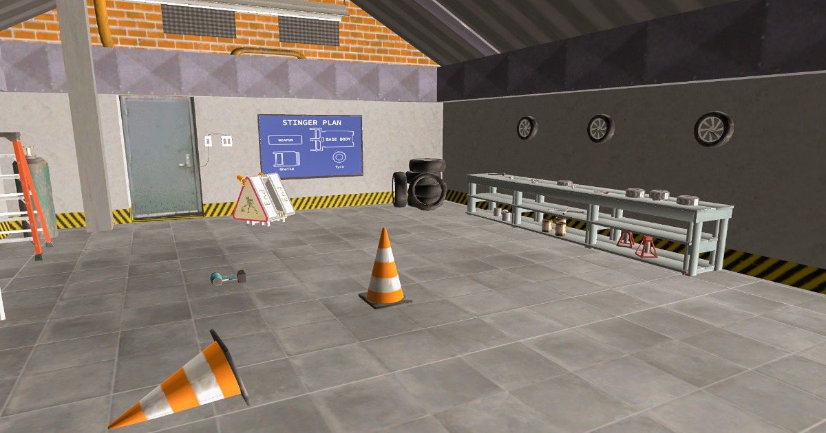 Low Poly Battlebot Garage | 3D Environments | Unity Asset Store