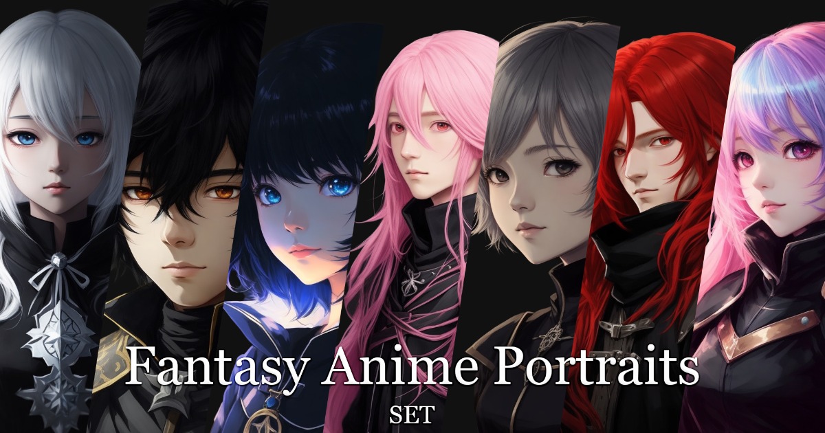 Fantasy Anime Portraits | 2D Characters | Unity Asset Store