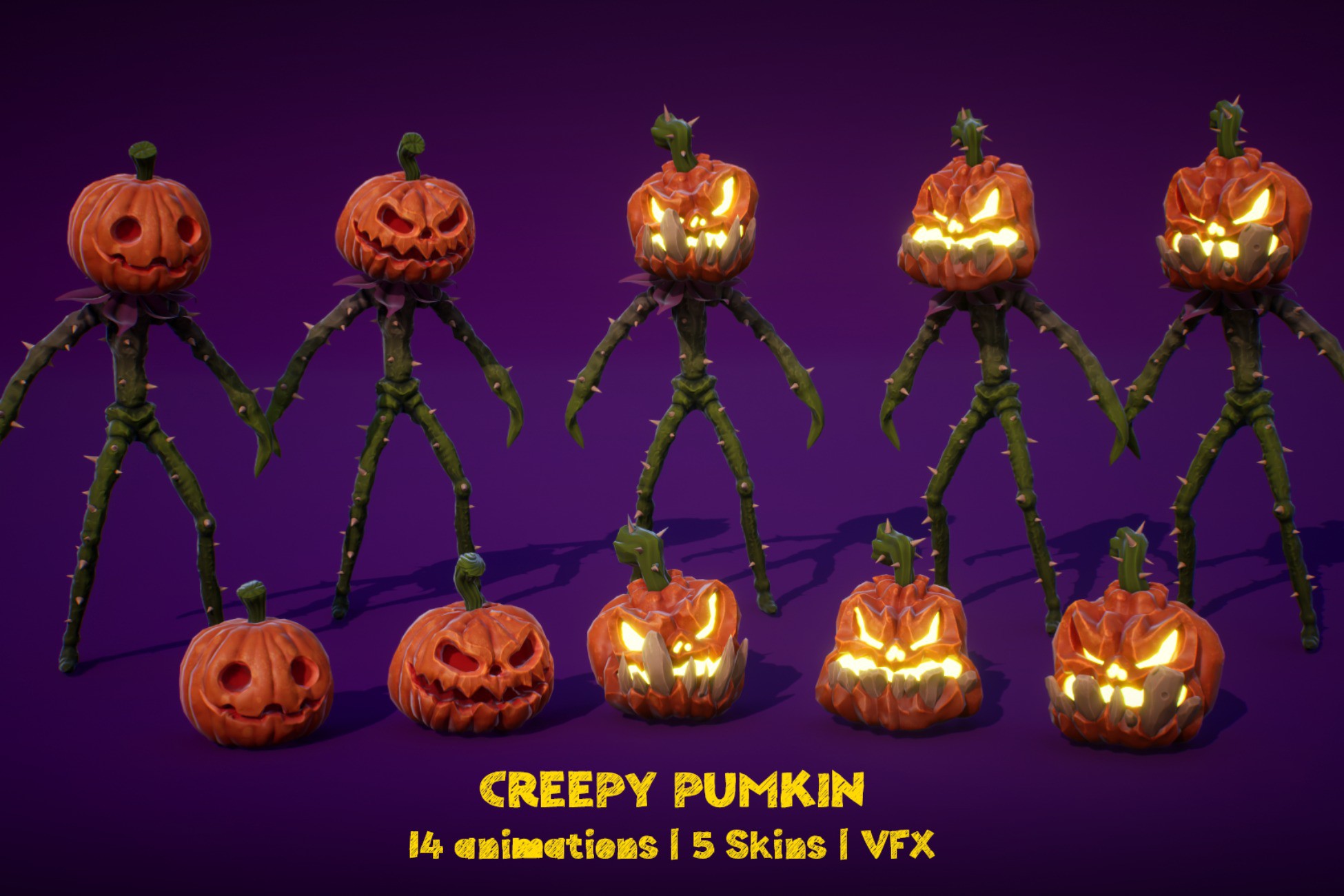 Creepy Pumpkin | 3D Characters | Unity Asset Store