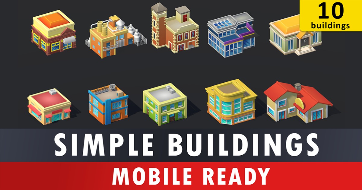 Simple Buildings - Toon Buildings | 3D Environments | Unity Asset Store
