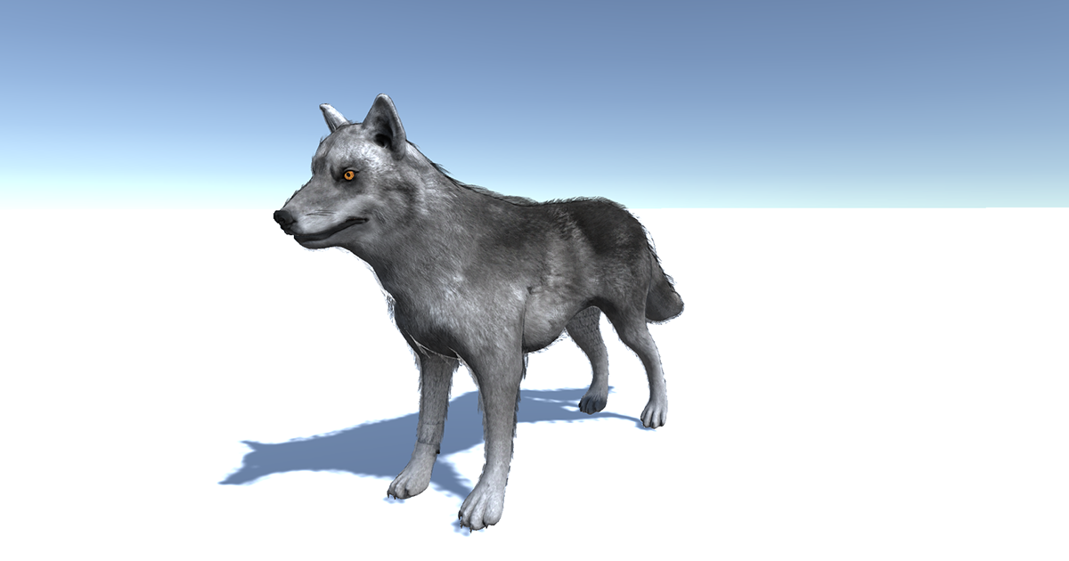 Grey Furry Wolf | 3D 動物 | Unity Asset Store