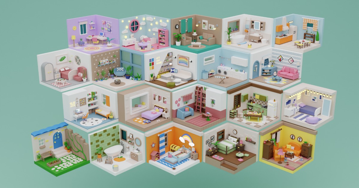 Cozy Cartoon Rooms Interior | 3D Interior | Unity Asset Store